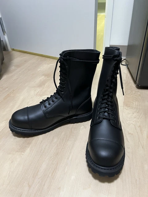 PHANTOM MEN’S LEATHER Black Combat Boots Size US 13 M £70.73 - PicClick UK
