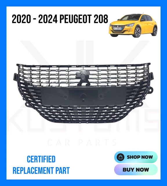 2020 - 2024 Peugeot 208 New Shape Front Bumper Main Centre Radiator ...