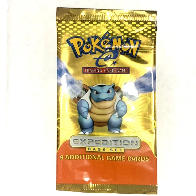 POKÉMON 2002 EXPEDITION Booster Pack OPENED Blastoise EMPTY Wrapper ...