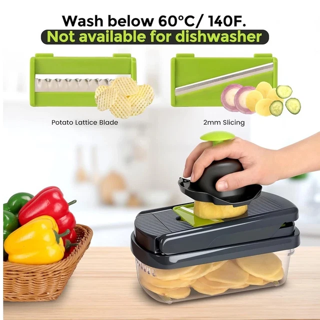 14 IN 1 Vegetable Chopper Salad Slicer Dicer Cutter Mandoline ...