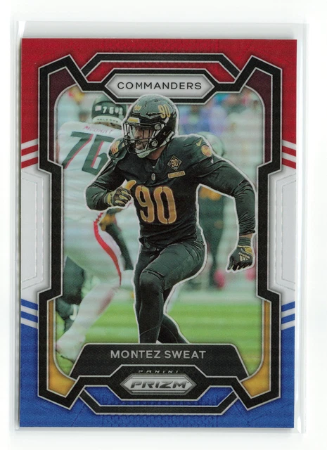 MONTEZ SWEAT #299 2023 Panini Prizm Commanders Red White Blue Read EUR ...