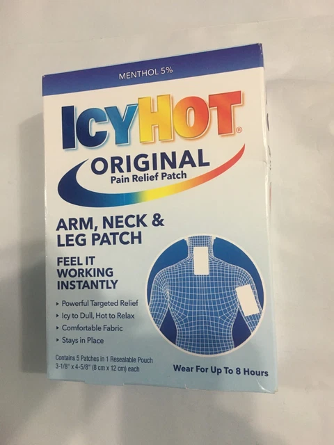 ICY HOT ORIGINAL ARM, NECK, & LEG PATCHES - 5 PATCHES EACH BOX - Exp ...
