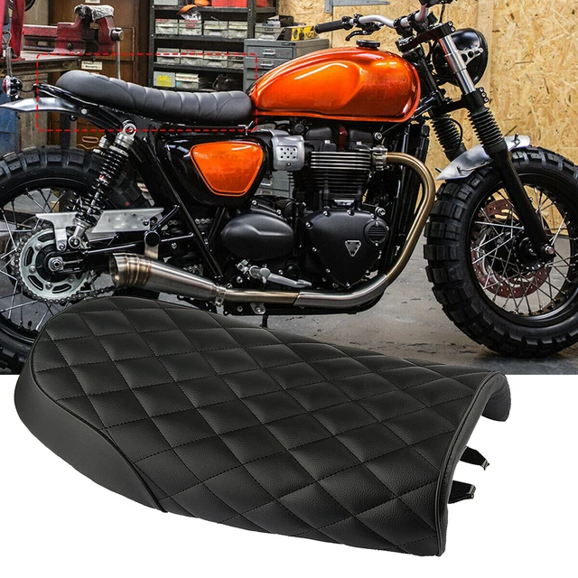 BRAT FLAT SEAT Hump Saddle Motorcycle For Cafe Racer Yamaha Honda ...