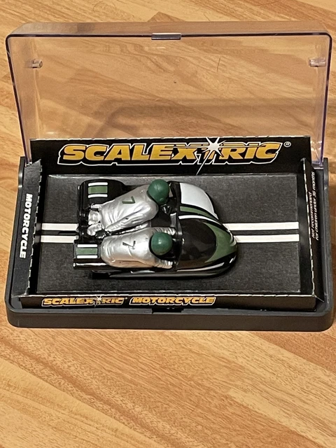 1980'S SCALEXTRIC MOTORCYCLE & Sidecar - C282 Green Combination - Boxed ...