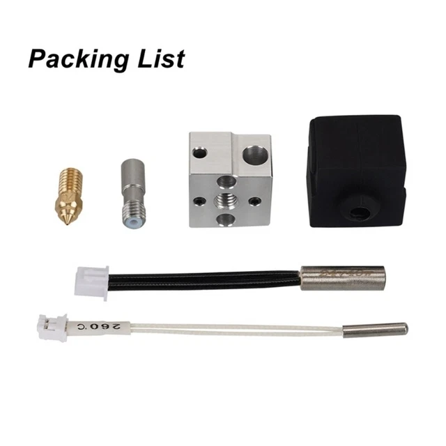 3d Printer Hotend Kit For Ender3 V3se Extruder Heating Block Nozzle