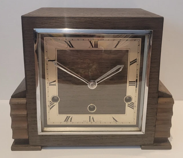 ANTIQUE C1930'S &CORONET& Art Deco Westminster Chiming Clock (Fully ...