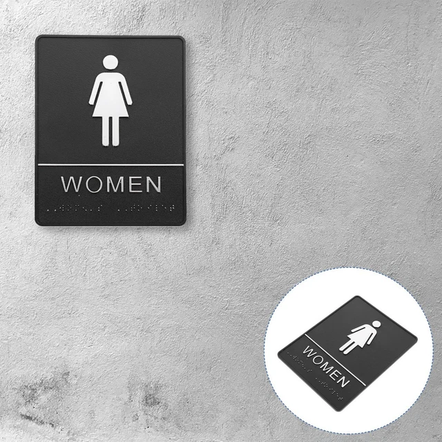 TOILET SIGN WC Notice Board Bathroom Sign Toilet Sign Wall Decal Mural ...