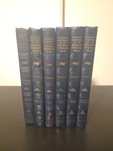PICTORIAL HISTORY OF The Second World War Vintage 6 Book Lot Volumes 1 ...