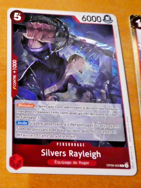 ONE PIECE CARD Rare Holo Game Carte Francaise Silvers Rayleigh Op09-005 R Fr M EUR 1,90 ...