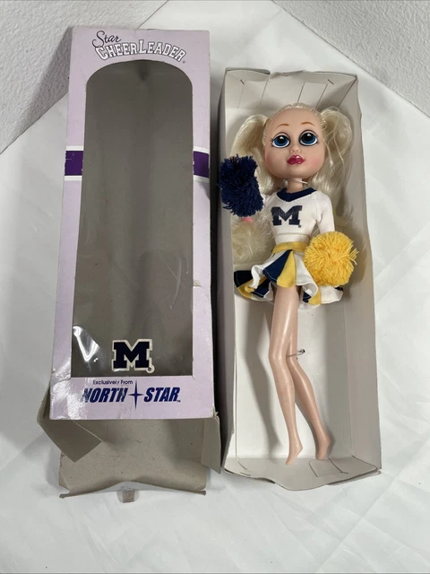 NORTH STAR MICHIGAN University Cheerleader Doll Collegiate Licensed 12 ...