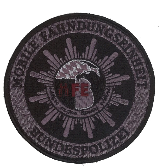 ABZEICHEN PATCH BUNDESPOLIZEI MFE Mobile Fahdungseinheit München grau ...
