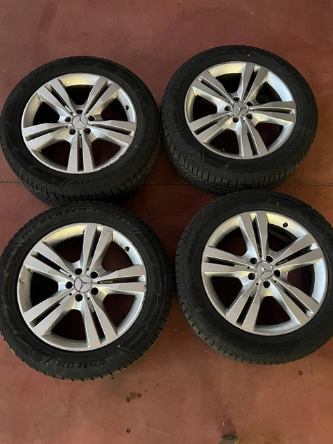 CERCHI LEGA ORIGINALI Mercedes Ml W166 A1664010702 Con Gomme Invernali ...