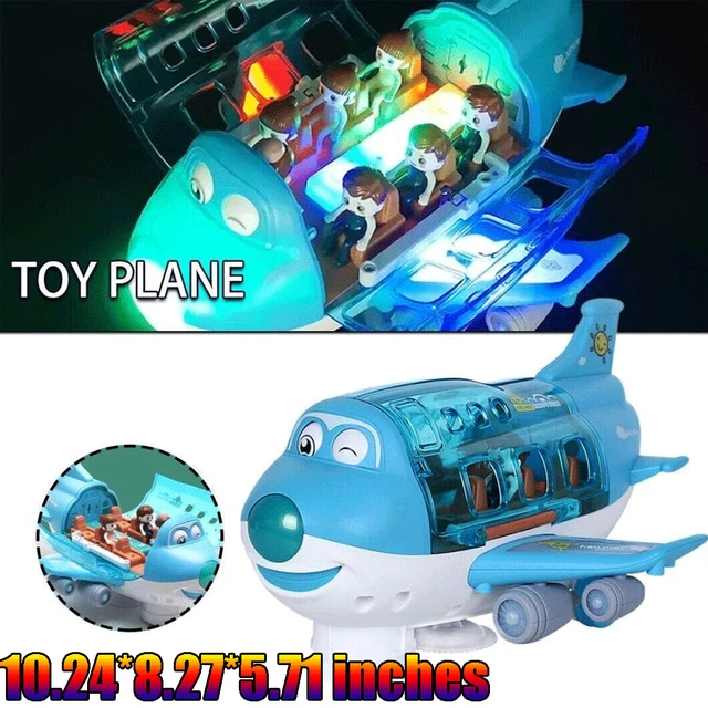CHILDREN AIRPLANE TOY Electric Plane Model With Flashing Light Sound ...
