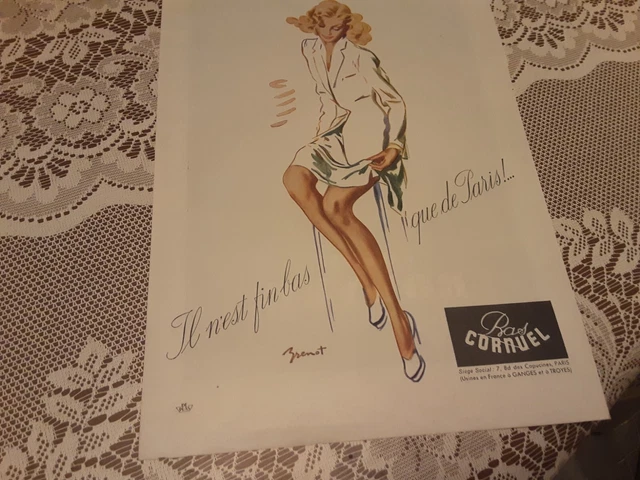 PUBLICITE PAPIER REVUE Bas Cornuel Signee Brenot EUR 3,50 - PicClick FR