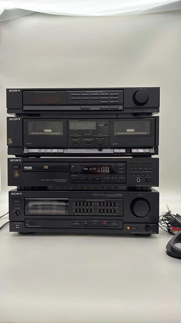 SONY TA-AX301 AMPLIFIER with CDP-295, Stereo Cassette TC-W301 & ST ...