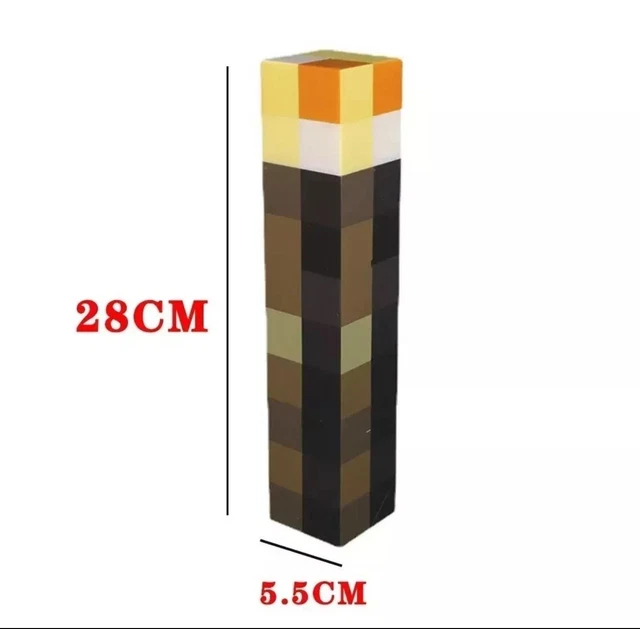 MINECRAFT GAME TORCH Lamp Led Night Light Home Decors Battery Operated ...