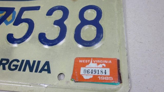 WEST VIRGINIA 1985 licence/number plate US/United States/USA/American ...