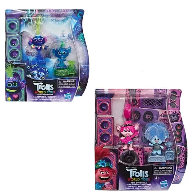 TROLLS WORLD TOUR Rock City Bobble Toy Figure Set Poppy & Branch ...