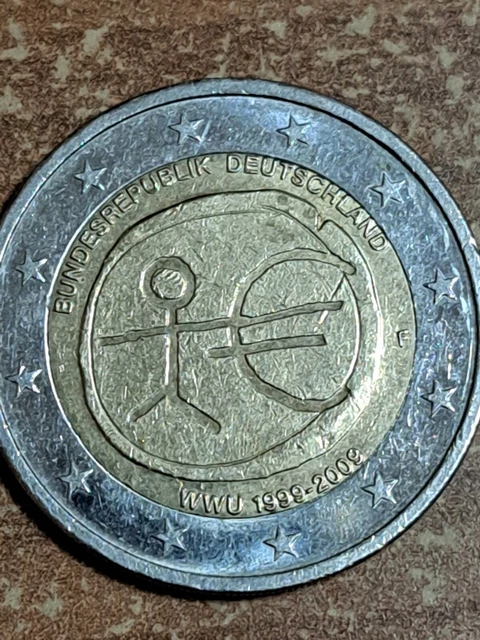 Zwei Euro Munze Mit Strichmannchen