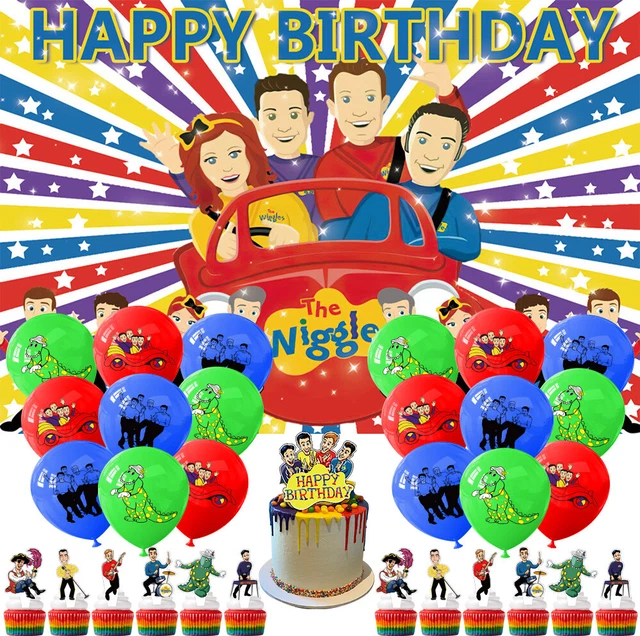 THE WIGGLES PARTY Supplies Birthday Decoration Set Balloons Cake ...