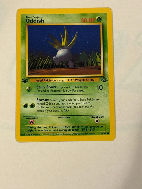 1ST EDITION ODDISH Jungle Set Pokemon Card 58/64 $5.06 - PicClick AU