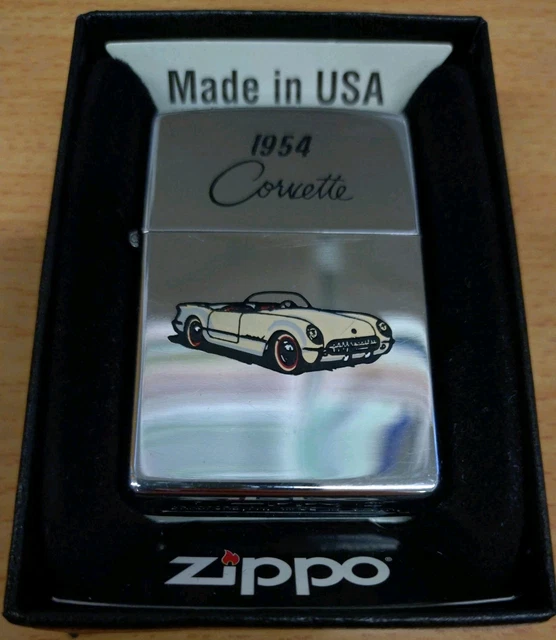 VINTAGE ZIPPO LIGHTER 1954 Corvette Manufactured 1991 Unfired In Box . £21.51 - PicClick UK
