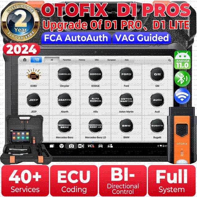 2025 OTOFIX D1 PROS OBD2 Escáner de Diagnóstico Codificación ECU 40 ...