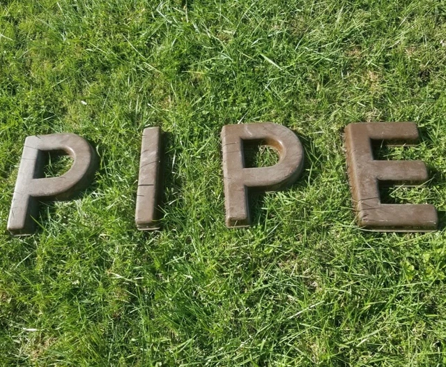 RECLAIMED SIGN LETTERS PIPE Industrial Retro building Vintage Whole ...