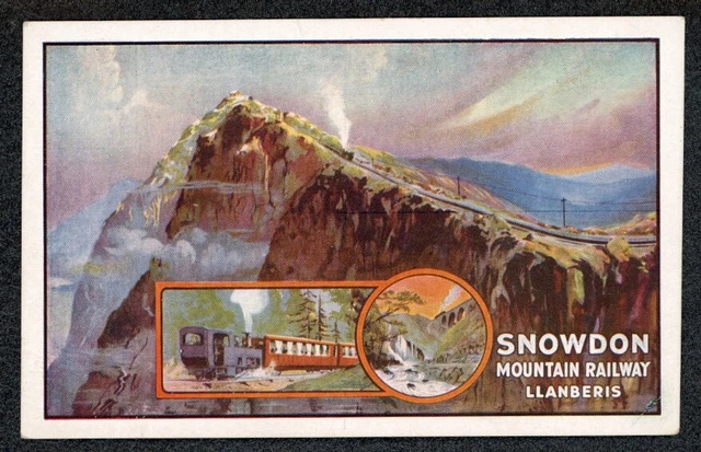SNOWDON MOUNTAIN RAILWAY Llanberis Official Poster Postcard Narrow ...