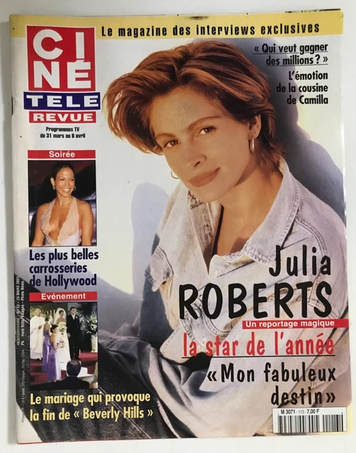 CINE REVUE 13/2001-JULIA Roberts-Kate Hudson-Sophie Marceau-Lenorman ...