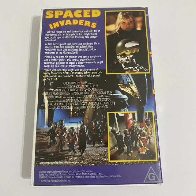 SPACED INVADERS (VHS, 1990) Rare Video Tape Sci-fi Comedy Alien Movie ...
