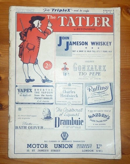 THE TATLER MAGAZINE Vol CCIII No 2639 6TH FEB 1952 £10.99 - PicClick UK