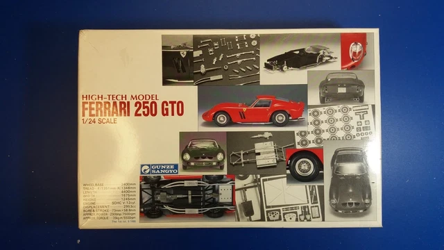 FERRARI 250 GTO Model Car Kit - HIGH TECH MODEL Gunze Sangyo - 1/24 ...