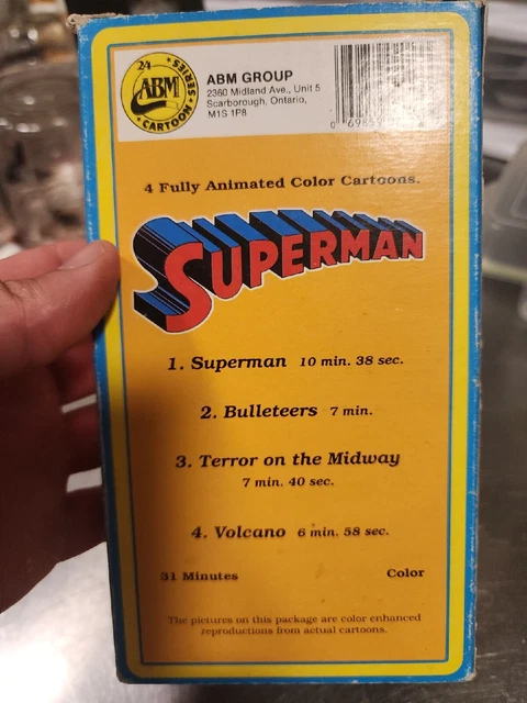 VINTAGE SUPERMAN 1942 cartoon series ABM VHS (tested) rare HTF $48.30 ...
