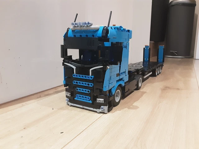 LEGO TECHNIC MOC scania with matching trailer in blue and black EUR 189 ...