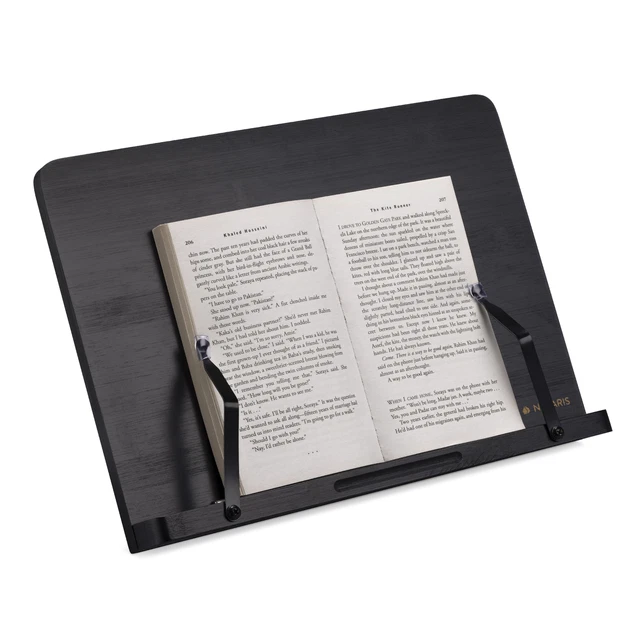 BUCHSTÄNDER IPAD STÄNDER aus Bambus 34x24cm Buchhalter Buchstütze Holz ...