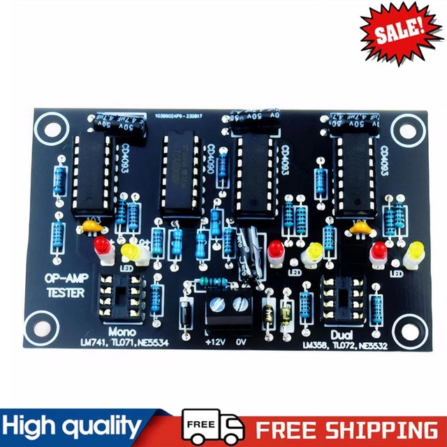 COMMONLY USED OPERATIONAL Amplifier Tester OP AMP Tester TL071 TL072 ...