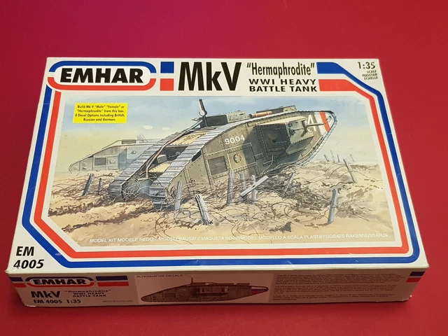 EMHAR EM4005 MKV Hermaphrodite WWI Heavy Battle Tank 1:35 Model Kit ...