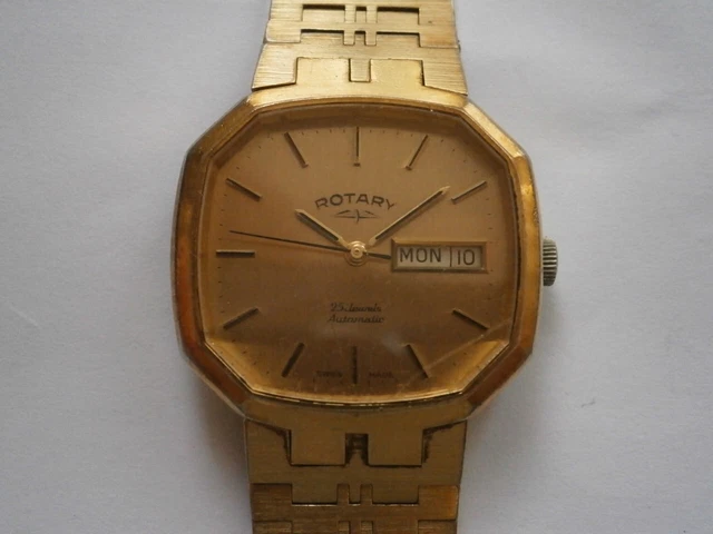 VINTAGE GENTS WRISTWATCH ROTARY automatic watch working ETA 2836 swiss ...