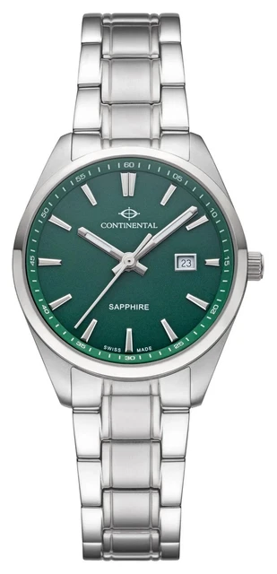 CONTINENTAL CONTEMPORARY ROUND (32mm) Green Dial / Stainless Steel $544 ...