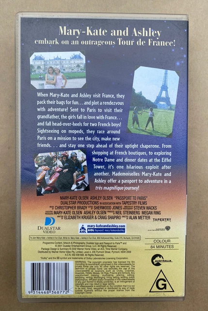 PASSPORT TO PARIS [VHS] Warner Mary-Kate & Ashley Olsen 2001 Video Tape ...