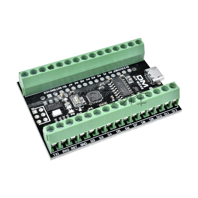 ATMEGA328P NANO 3.0 CH340 USB Driver + Terminal Adapter Expansion 2 in ...