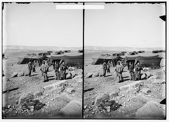 HOLY LAND CHARACTERS, etc, Bedouin warrior making his camel -- 1920s ...