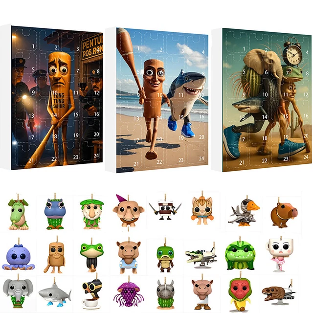 24PCS TRALALERO TRALALA Blind Box Italian Brainrot Toy Tung Tung Sahur ...