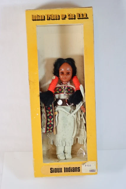 VINTAGE NATIVE AMERICAN Oglala Sioux Indian Doll "Plains Girl" w ...