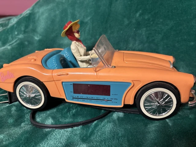 TELEMANIA BARBIE 1962 Convertible Austin Healy Car Clock Radio Alarm ...