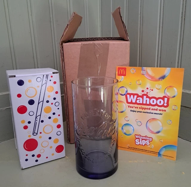 MCDONALD'S UK COCA Cola 2023 WINNING SIPS Purple Glass - new in box ...