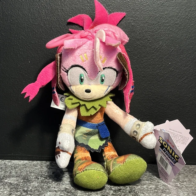 SONIC PRIME NETFLIX SOFT PLUSH 15CM CLIP-ON KEYRING 6' Amy Rose Plush ...