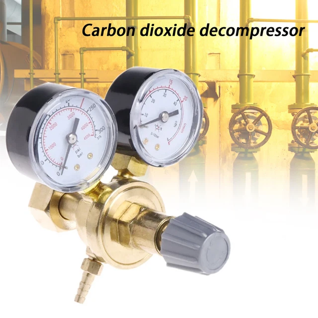 PRESSURE REDUCER REGULATOR Argon Protective CO2 Gas Pressure Gauge for ...