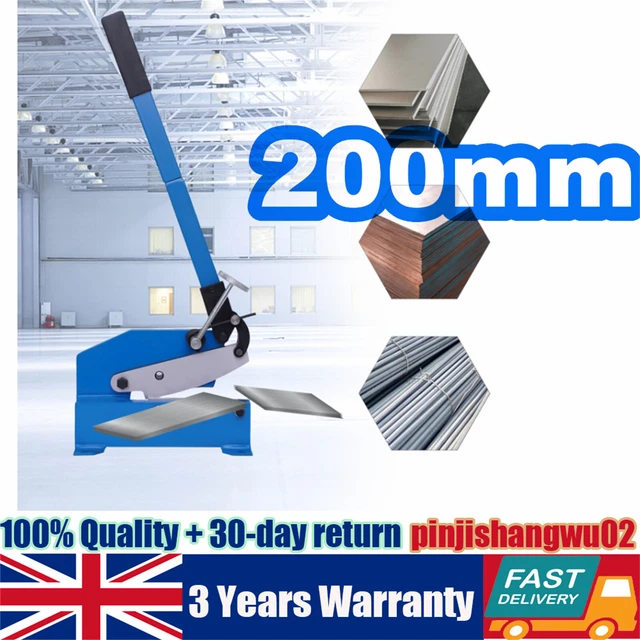 200MM METAL CUTTING Bench Mounted Manual Hand Shear Sheet Guillotine ...